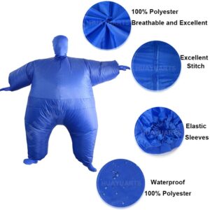 IHGYT Inflatable Masquerade Costume Full body suit Air Blow up Costumes Fancy Dress Ball Party Christmas Carry Funny Cosplay Halloween Carnival Jumpsuit Suit Outfit (blue)