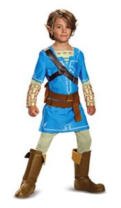 link breath of the wild deluxe costume, blue, large (10-12)