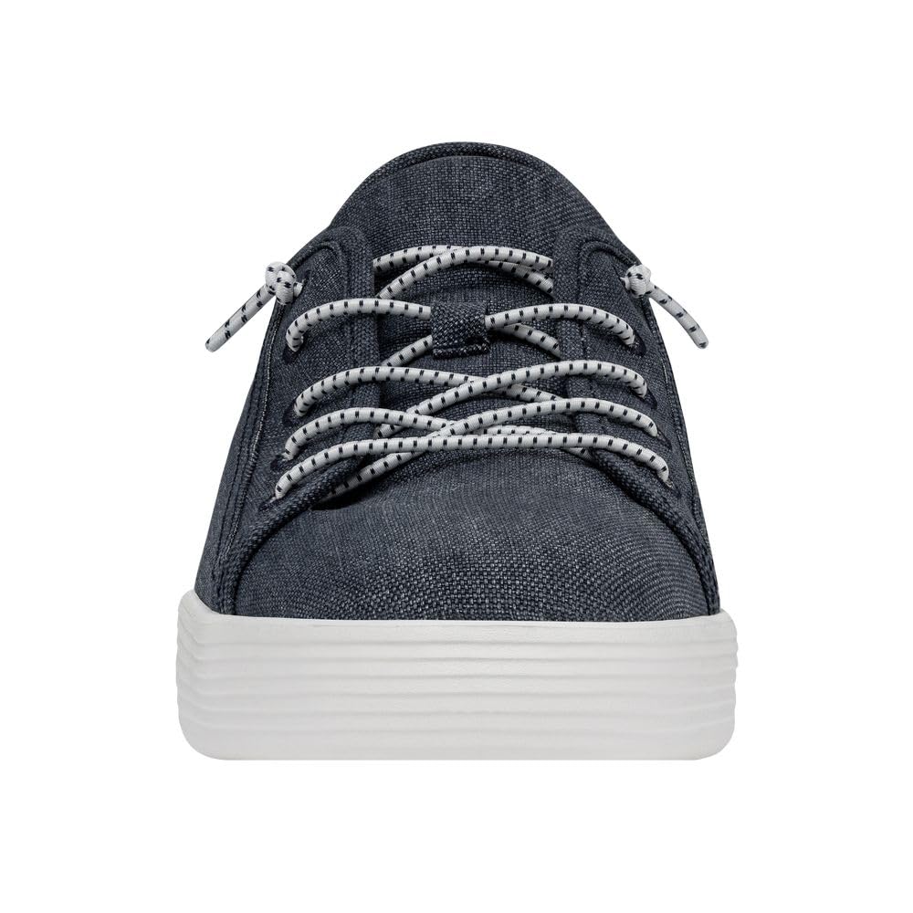 Hey Dude Cody Craft Linen Navy Men's 9 & Women's 11 | Unisex Sneakers | Unisex Slip On Shoes | Comfortable & Light-Weight