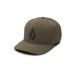 volcom men's stone tech delta water resistant hat, service green, small/medium