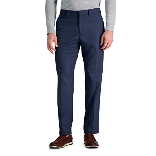 J.M. Haggar Men's Premium Stretch Tailored Fit Subtle Pattern Suit Separates Jackets, Blue Heather-Pant, 40W x 30L