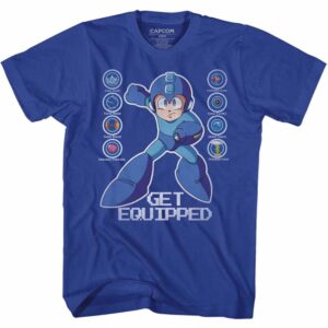 mega man capcom video game get equipped royal adult t-shirt tee