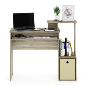 Furinno Econ Multipurpose Home Office Computer Writing Desk, Sonoma Oak/Ivory