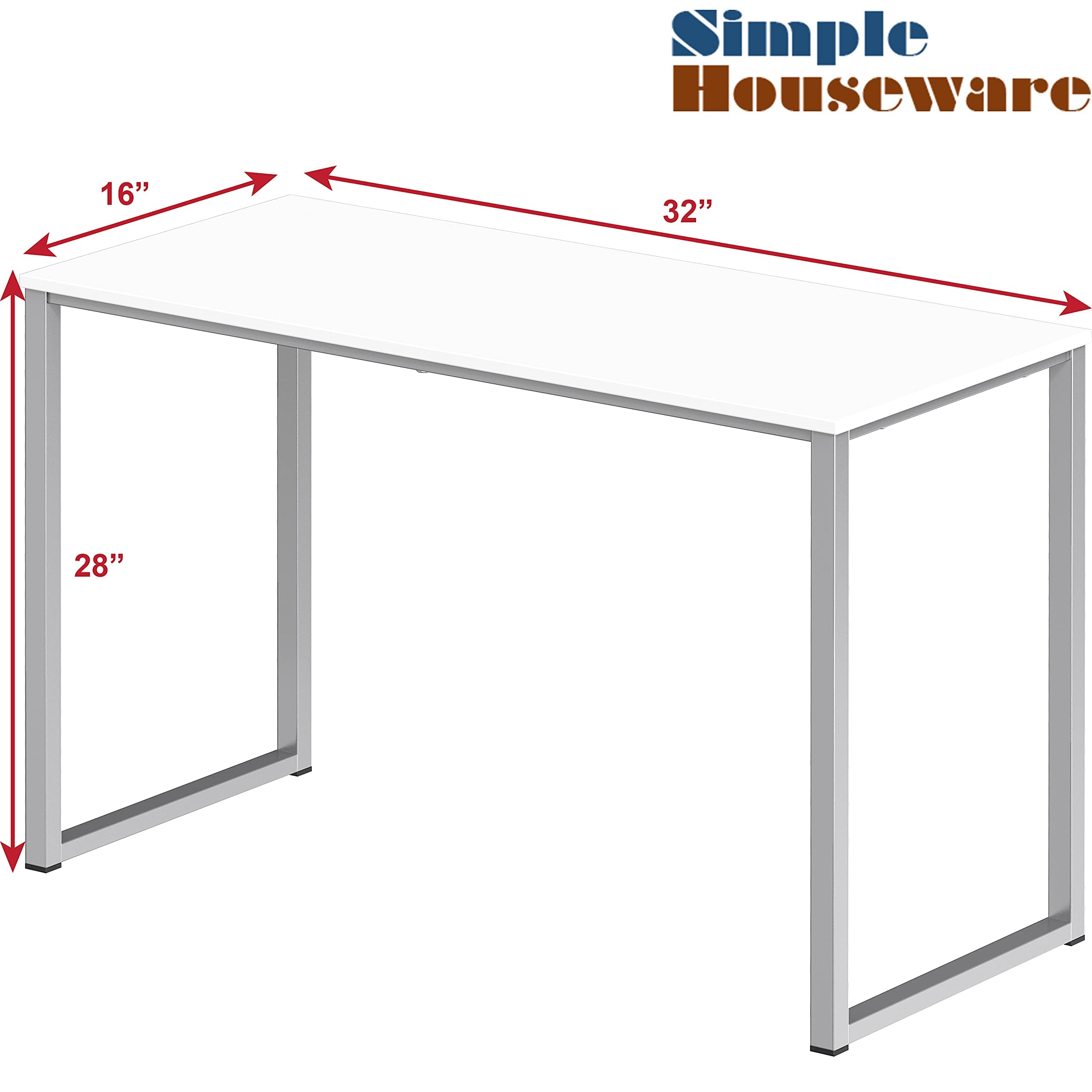 SHW Home Office 32-Inch Computer Desk, White