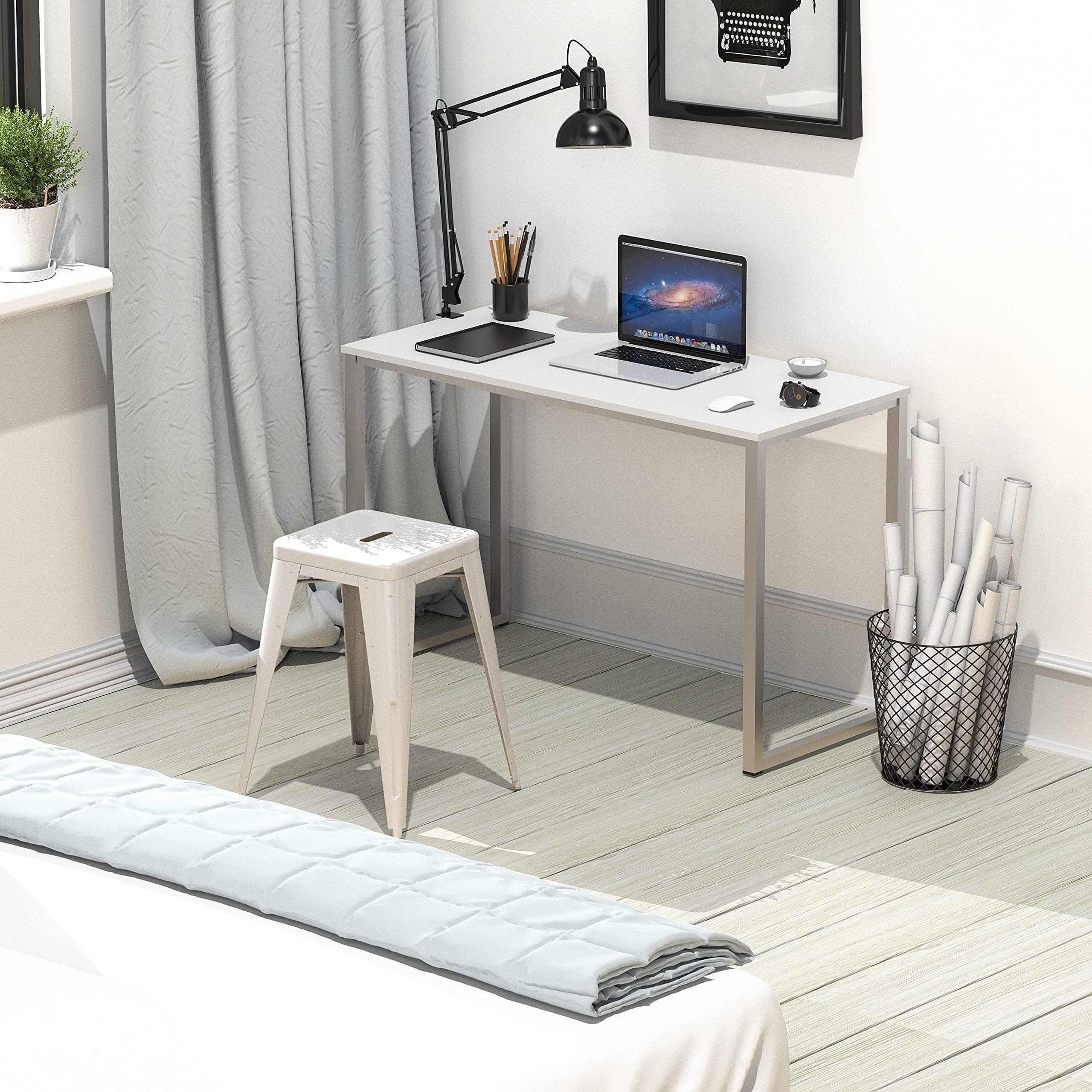 SHW Home Office 32-Inch Computer Desk, White