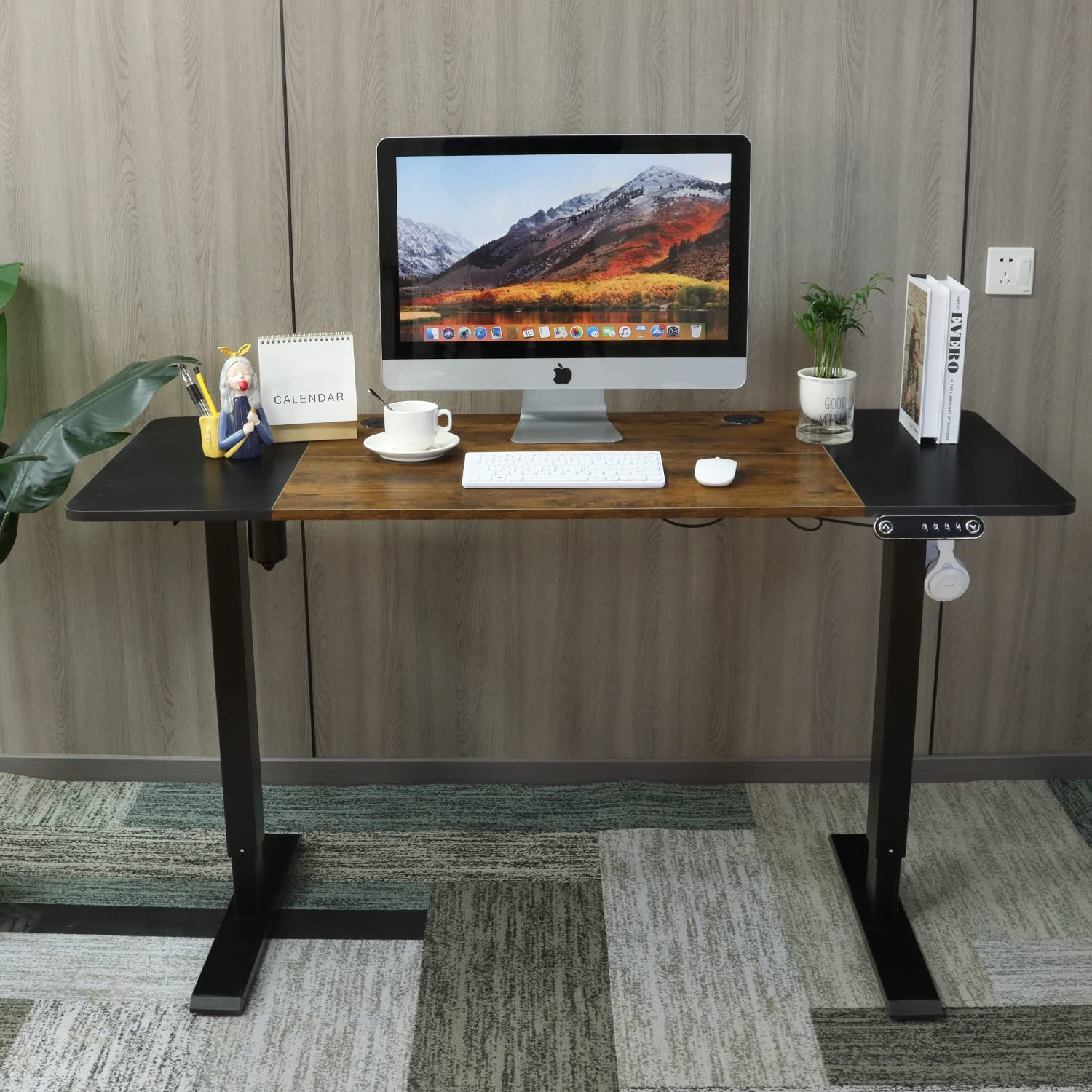 Barhoss Standing Desk Adjustable Height Desk,63x30Inches, Stand Up Desk Table for Home Office, Home Office Computer Desk,Memory Preset,Height adjustments from 28" to 46"