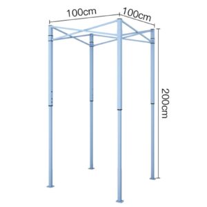 AMSXNOO Portable Clothing Store Fitting Room, Mobile Foldable Changing Room Dressing Room with Shading Curtain and Hook Up, Temporary Locker Room for Boutiques Office Mall, Installation-Free