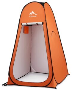 oileus pop up privacy tent portable shower tent beach changing room privacy tent camp toilet instant privacy shelters - camping beach hiking fishing orange