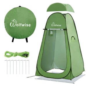 wolfwise pop up privacy shower tent portable outdoor sun shelter camp toilet changing dressing room