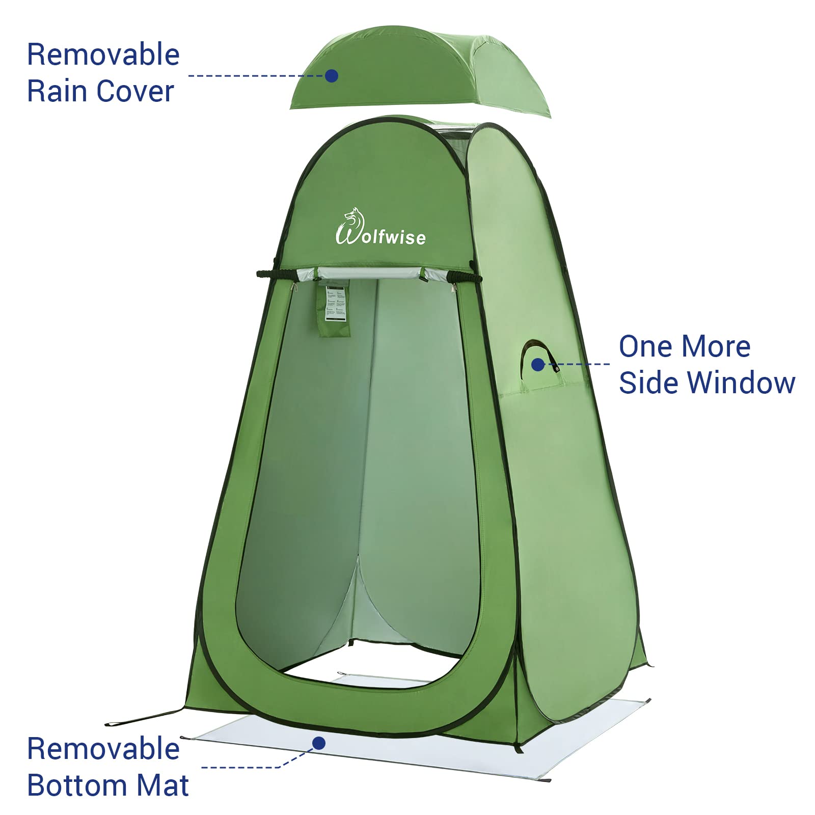 WolfWise Pop Up Privacy Shower Tent Portable Outdoor Sun Shelter Camp Toilet Changing Dressing Room