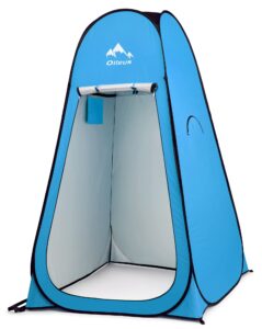 oileus pop up privacy tent portable shower tent beach changing room privacy tent camp toilet instant privacy shelters - camping beach hiking fishing blue