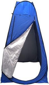 httmt- pop up instant tent rain shelter privacy tent shower toilet bathroom portable changing room for beach hiking camping outdoor use in blue (3 colors available) [p/n: et-outdoor005-blue]