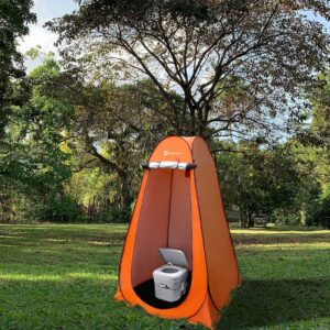 Tahoe Trails Pop Up Pod -Privacy Shower Tent - Portable Outdoor Indoor Changing Tent for Camping Hiking Beach Toilet Bathroom Dressing Room - with Carry Bag - Large