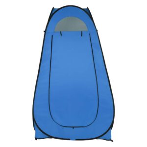 volowoo pop up shower changing room privacy tent, instant portable outdoor shower tent, camp toilet, rain shelter for camping & beach lightweight & sturdy, easy set up, foldable,with carry bag (blue)