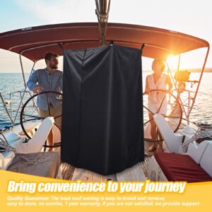 Boats Privacy Curtain Boat Changing Room with Bag Portable Privacy Tent Easy Up Pontoon Boat Enclosure Privacy Partition for Pontoons Boat Hanging Tent 27" W x 30" D x 72" H (Black)