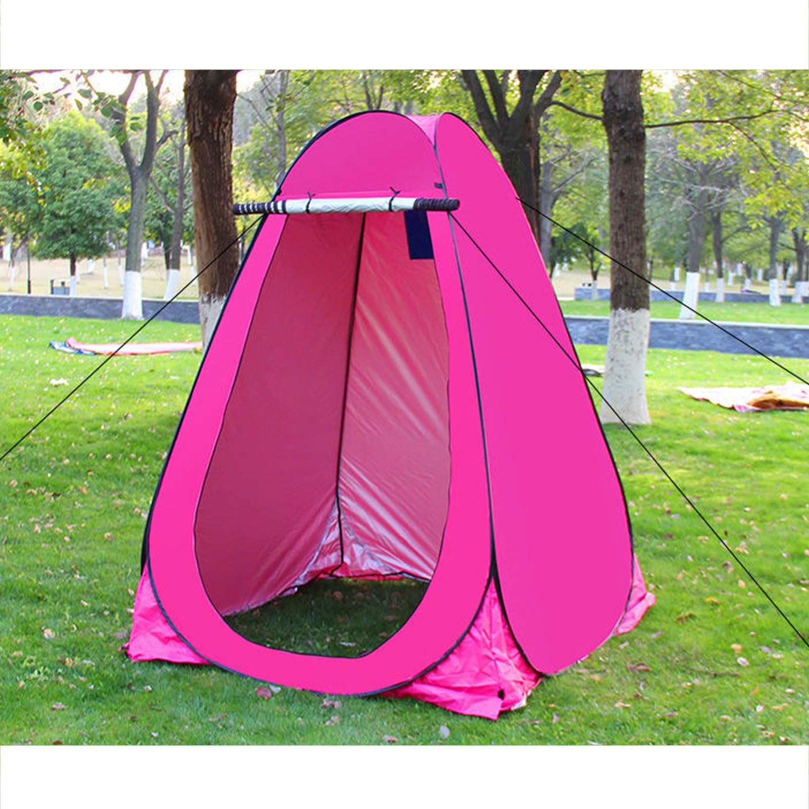 1-2 Person Pop-up Privacy Tent for Portable Toilet, Outdoor Portable Changing Room, Bathroom Tent, Cartoon Boat Changing Room, Outdoor Shower Room.Outdoor Waterproof Portable Locker Room (Pink)