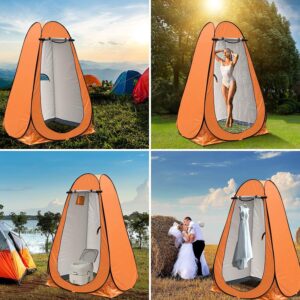 anngrowy Shower Tent Pop Up Privacy Tent Portable Outdoor Camping Bathroom Toilet Tent Changing Dressing Room Privacy Shelters Room for Hiking and Beach Sun Shelter Picnic Fishing–Waterproof 2 Colors