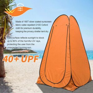 anngrowy Shower Tent Pop Up Privacy Tent Portable Outdoor Camping Bathroom Toilet Tent Changing Dressing Room Privacy Shelters Room for Hiking and Beach Sun Shelter Picnic Fishing–Waterproof 2 Colors