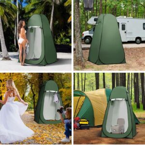 Portable Pop-up Shower Private Tent Bathroom Spacious Changing Room Camping Bike Beach Pontoon Boat Changing Room Privacy Tent Pop Up Shower Tent Portable Dressing Room (Green)