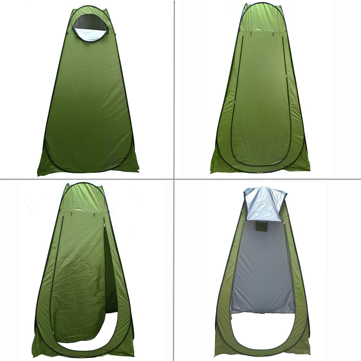 XKMT- Beach Portable Pop Up Changing Tent/Outdoor Privacy Tent/Camping Toilet Tent/Window Rain Shelter/Foldable with Carry Bag [P/N: ET-OUTDOOR005-GREEN]