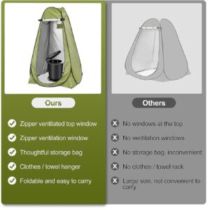 B BIBYKIVN Changing Tent, Shower Tents for Camping, Pop up Privacy Tent for Portable Toilet, Portable Dressing Room for Outdoor Indoor Camping, Hiking