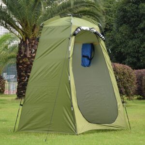 Changing Room Privacy Tent, Portable Pop Up Pod, Outdoor 180cm Changing Tent, with Clothesline and Storage Bag, Rear Side with A Window, Collapsible Outdoor Shelter for Camping, Beach & Rain