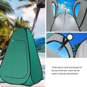 anngrowy Shower Tent Pop-Up Privacy Tent Camping Portable Toilet Tent Outdoor Camp Bathroom Changing Dressing Room Instant Privacy Shelters for Hiking Beach Picnic Fishing Potty, Extra-Tall 2 Colors