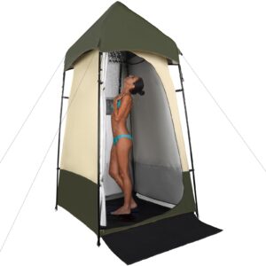 leader accessories 6.9 ft portable camping shower tent outdoor changing room privacy tent for camping, toilet, shower(green)