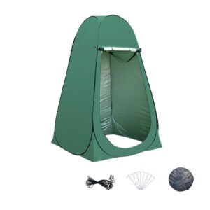 spacious changing room, outdoor camping portable toilet tent, pop up privacy tent，automatic shower tents，fishing changing sheds, sturdy and easy fold (green)