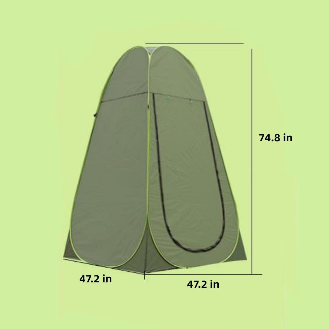 Spacious Changing Room, Outdoor Camping Portable Toilet Tent, Pop Up Privacy Tent，Automatic Shower Tents，Fishing Changing Sheds, Sturdy and Easy Fold (Green)