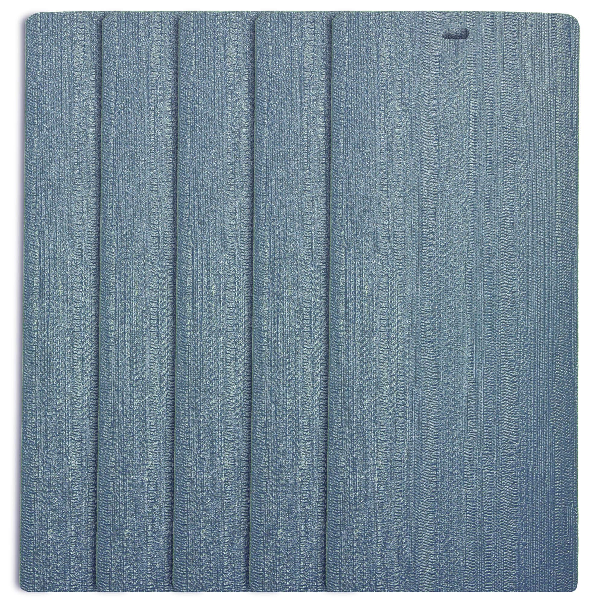 DALIX Arctic Blue Vertical Blind Texture Slats Sliding Door 82.5 Qty 5 Pack