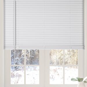 Calyx Interiors 1” Cordless Vinyl Mini Blinds, White, 72" W x 60" H (04MV2720600)