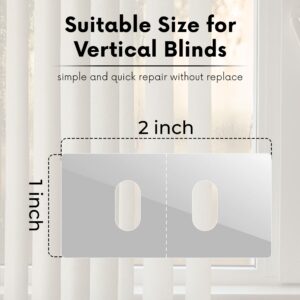 Bistras 25 sets (50 pieces) of double-sided Clear Vertical Blind Repair Tabs, Pre-Cut Vertical Blinds Repair Kit for Vertical Blind Replacement Slats, Blind Fixer Tabs Easy to use (25 pk)