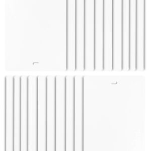 dalix pvc vertical blind replacement slats curved smooth white 64.5 x 3.5 (20-pack)