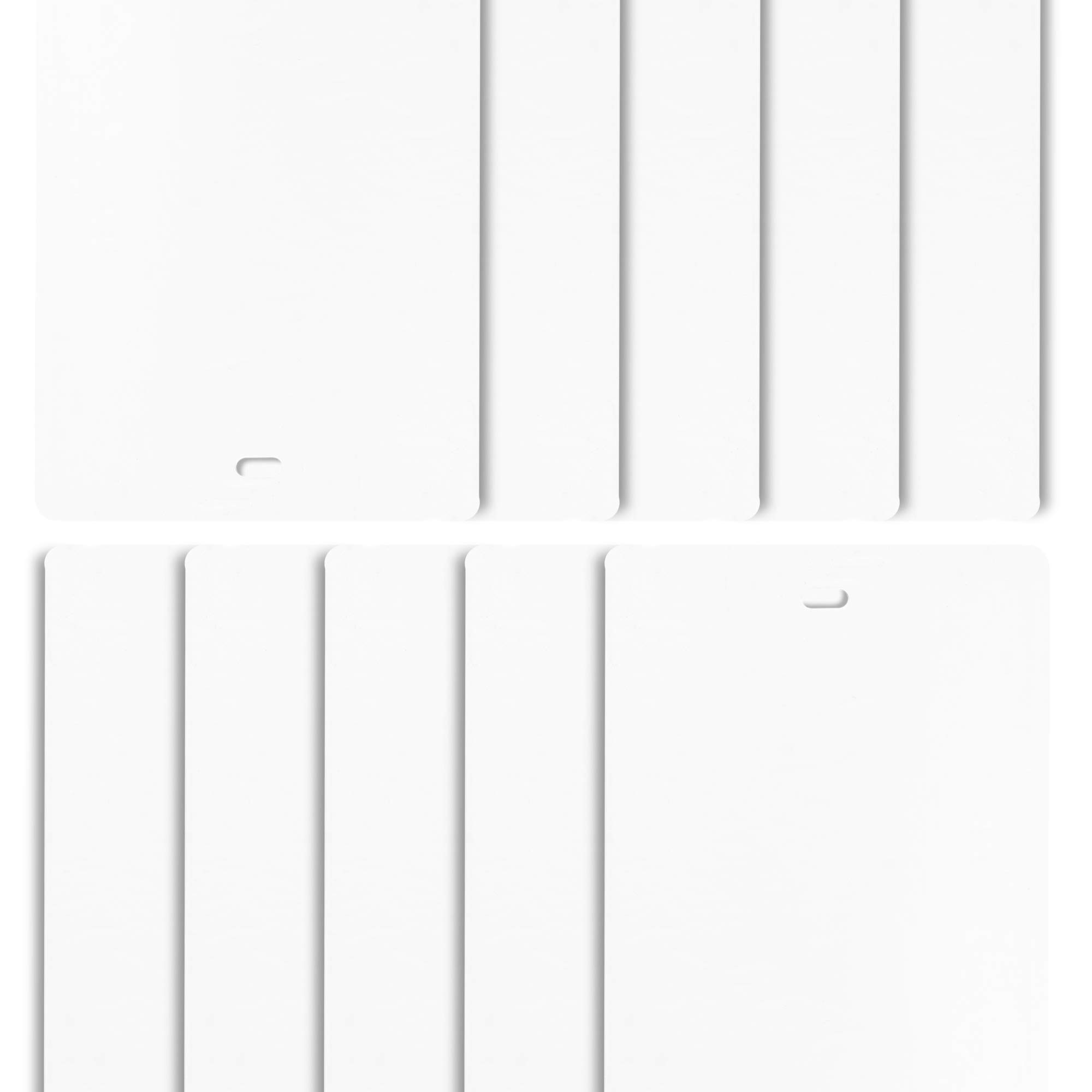 DALIX PVC Vertical Blind Replacement Slats Curved Smooth White 42.5 x 3.5 (10-Pack)