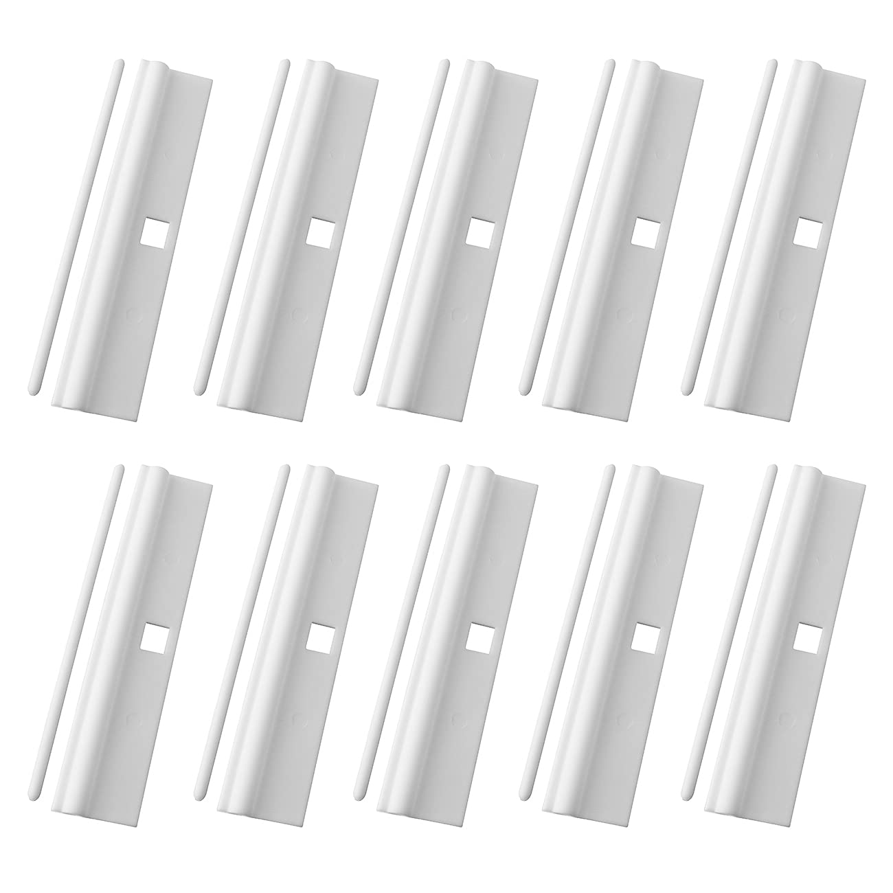 AXLIZER 10PCS Vertical Curtain Simple Hanging Film, Vertical Blind Top Hanger, Vertical Curtain Repair Clip, Vertical Blind Repair Blade Protector