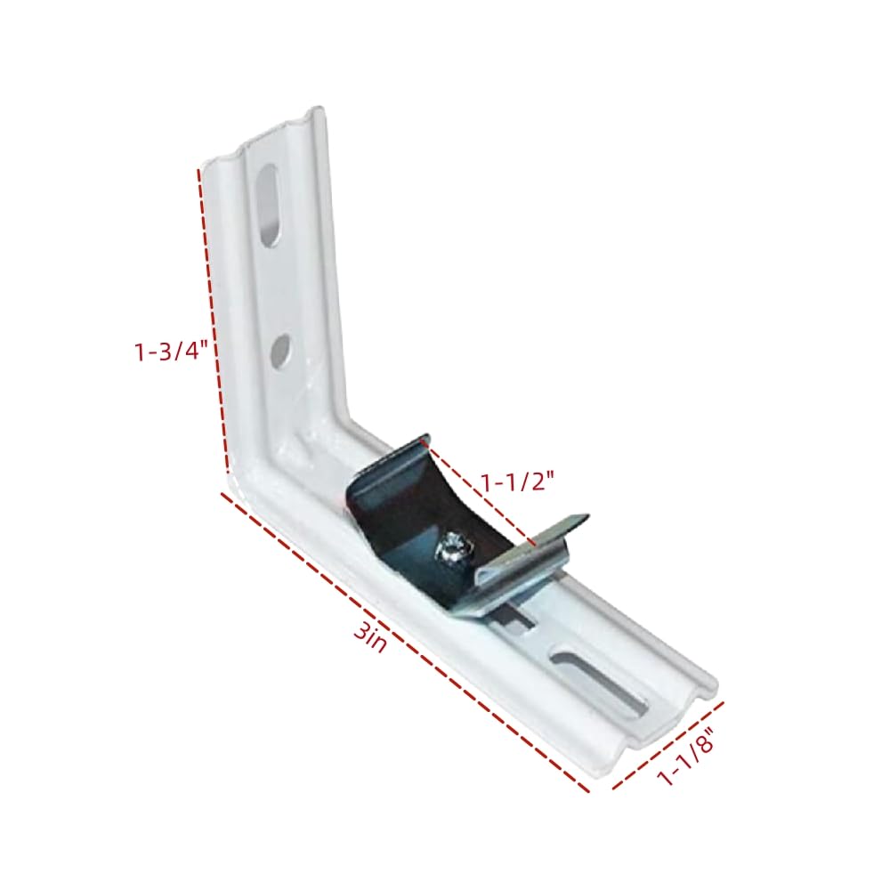 L Bracket 4pcs Vertical Blind Bracket Clips for Vertical Blinds with Headrail Width 1-1/2"(38mm) Bracket Clips Outside Mounting