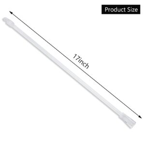 17 Inches Long 2 Pieces Blind Wand Vertical Blinds Replacement Parts, Clear Blind Rod with Hook and Grip, Plastic Blind Opener Long Window Blind Stick Tilt Rod