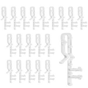 yushun plastic valance clips 20pcs,hidden faux wood blind valance clips 2 inch for vertical blinds