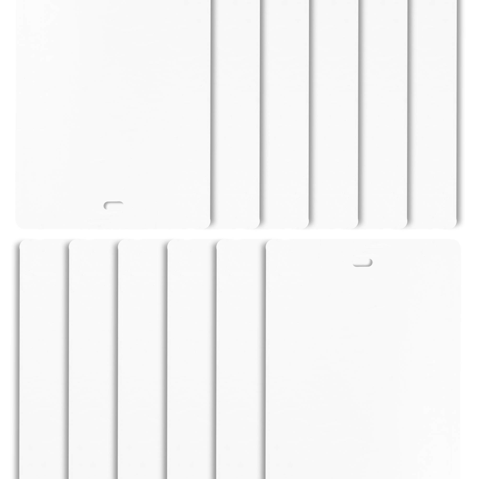 DALIX PVC Vertical Blind Replacement Slats Curved Smooth White 42.5 x 3.5 (20-Pack)