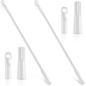 2 pieces blind wand vertical blinds replacement parts blind rod with hook and grip clear blind opener long window blind stick tilt rod (12 inch, aluminum alloy)