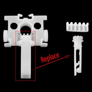 Vertical Blinds Repair Kit ZZLZX 10 PCS Gear Comb and 10 PCS Stem and 20PCS Vertical Blinds Tabs for Vanes Carrier of 3-1/2" Vertical Blinds