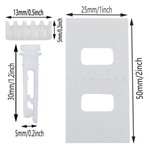 Vertical Blinds Repair Kit ZZLZX 10 PCS Gear Comb and 10 PCS Stem and 20PCS Vertical Blinds Tabs for Vanes Carrier of 3-1/2" Vertical Blinds