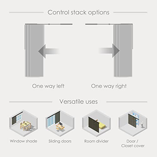 GoDear Design Adjustable Vertical Blinds for Sliding Glass Doors, 45.8"-86" W, Up to 96" H, Extendable Track for Patio Door Blinds for Sliding Door, Trimmable Woven Panel Curtains, Avocado