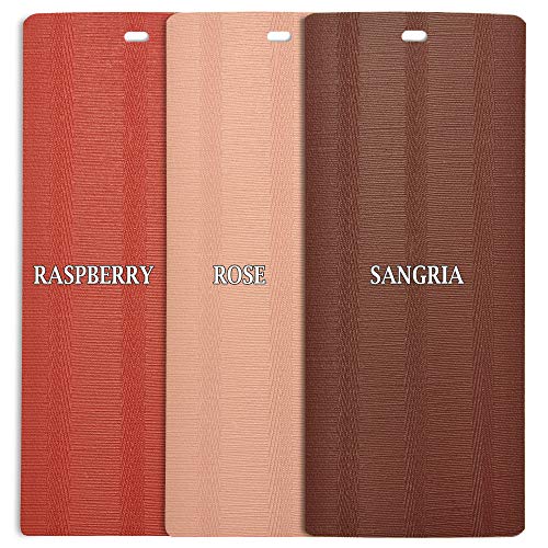 DALIX Barcelona Sangria Vertical Blind Texture Slats Sliding Door 82.5 Qty 5 Pack