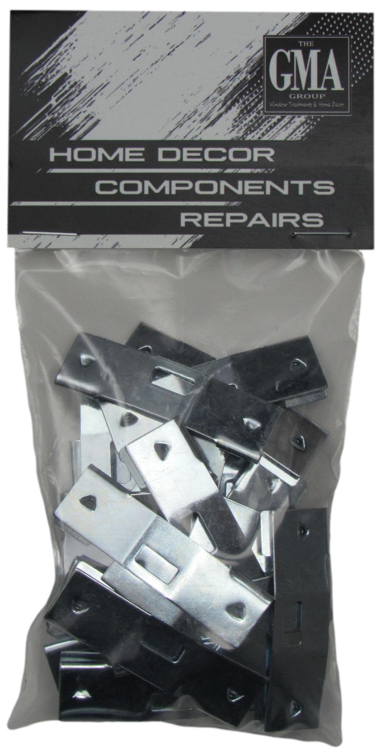 GMA Group 36 Pack Vertical Blind Vane Saver ~ Zinc Curved Repair Clips ~ Fixes Broken Holes