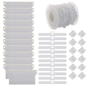 auto-plaza vertical blind bottom weights accessories repair kit with 10m chain and connector plastic diy replacement/vertical blind accessories and top hangers (3.5" (89mm))