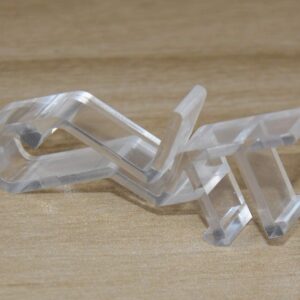 Hidden Channel Valance Clips 1-7/8inch 10pcs Clear Color for Faux and Real Wood Window Blinds Retainer Holder Clip for The Valance with a Groove in The Back