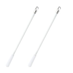 2 pack blind wand with metal hook, 12 inch white fiberglass window blind tilt wand, vertical blind wand control replacement, blind rod replacement, blind opener stick