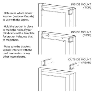 DALIX High Profile Blinds Mounting Brackets Hardware Vertical Horizontal Window Parts